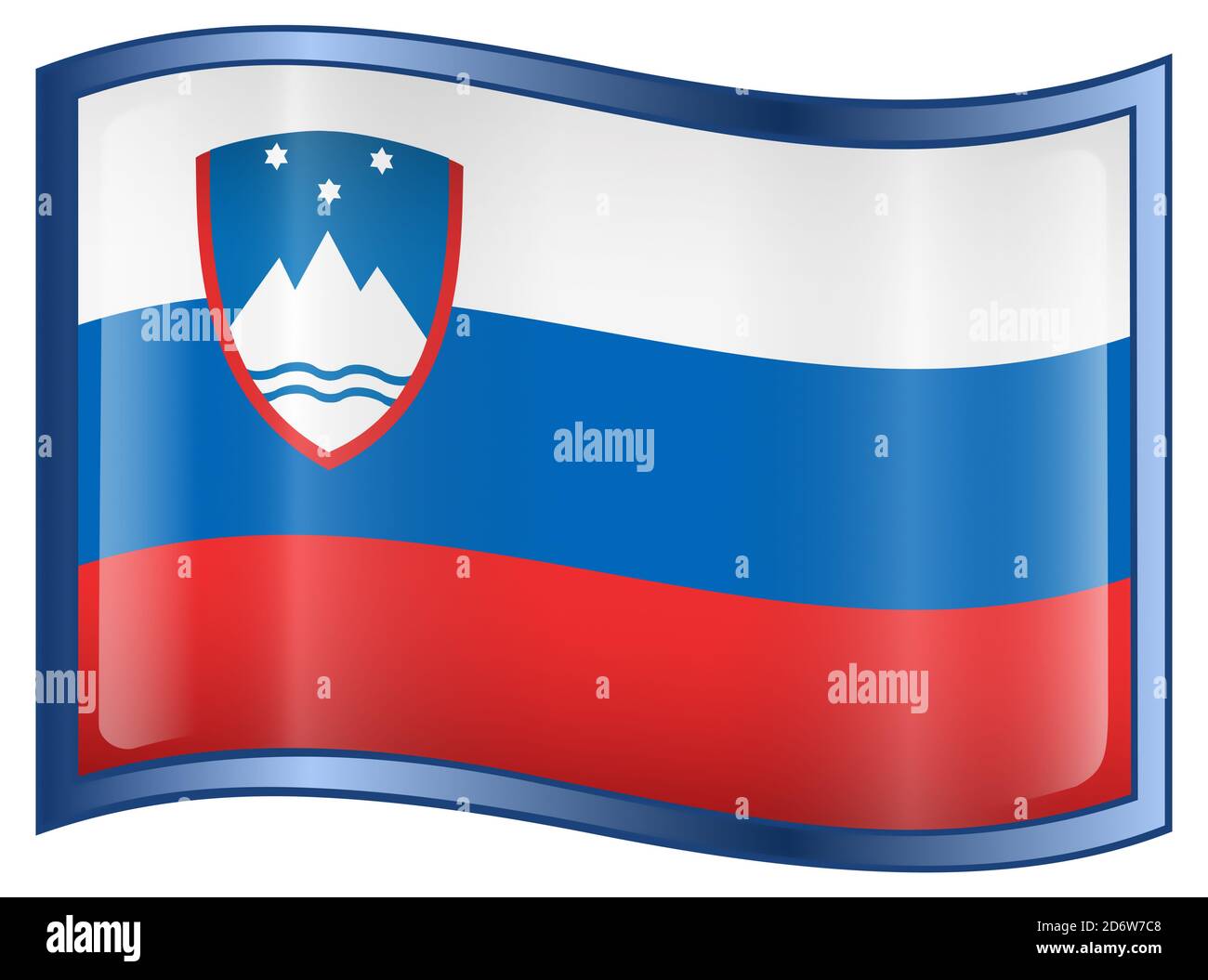 Slovenia Flag icon Stock Photo - Alamy
