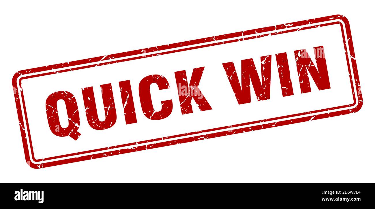 Quick win square stamp hi-res stock photography and images - Alamy