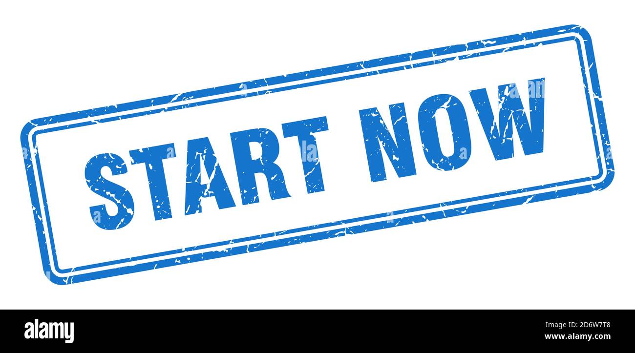 start now stamp. square grunge sign isolated on white background Stock Vector Image & Art - Alamy