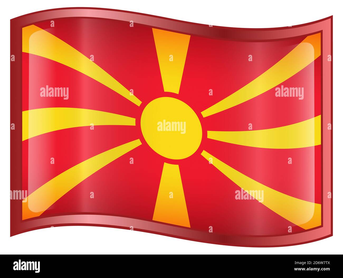 Macedonia Flag icon Stock Photo - Alamy