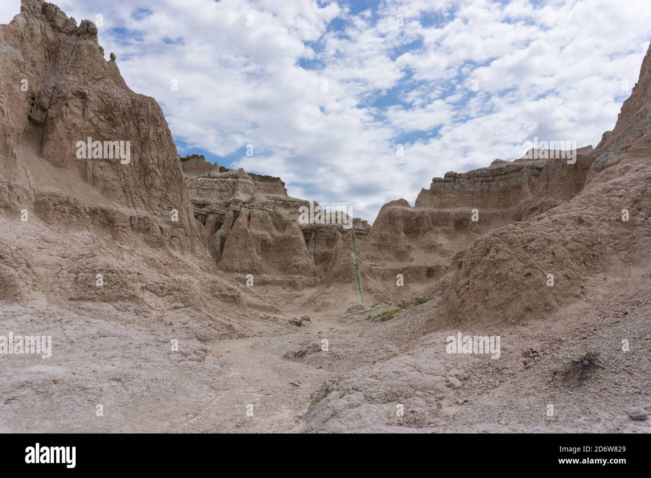 Water grooves eroded rock Badlands National Park Stock Photo - Alamy