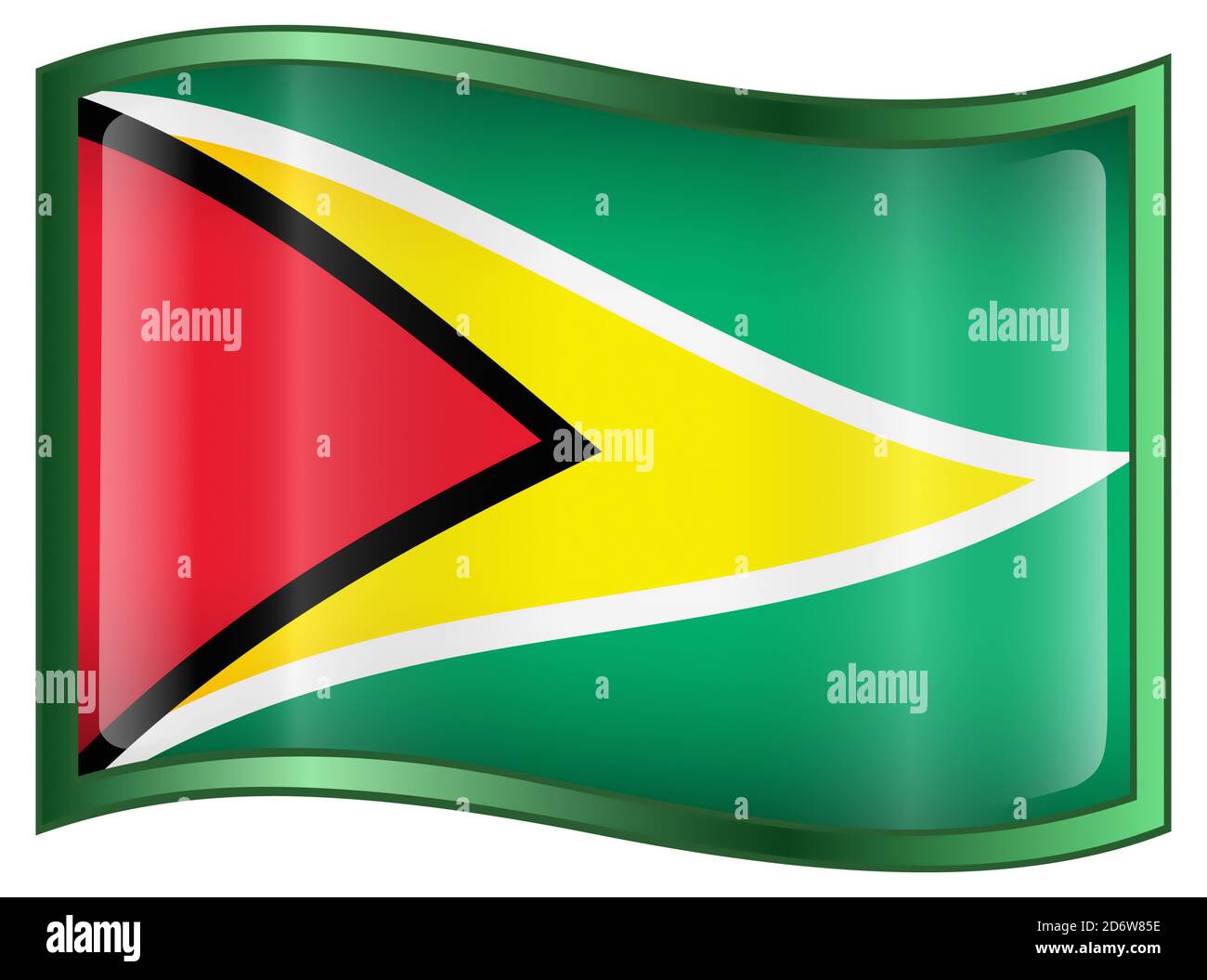 Guyana Flag icon Stock Photo - Alamy