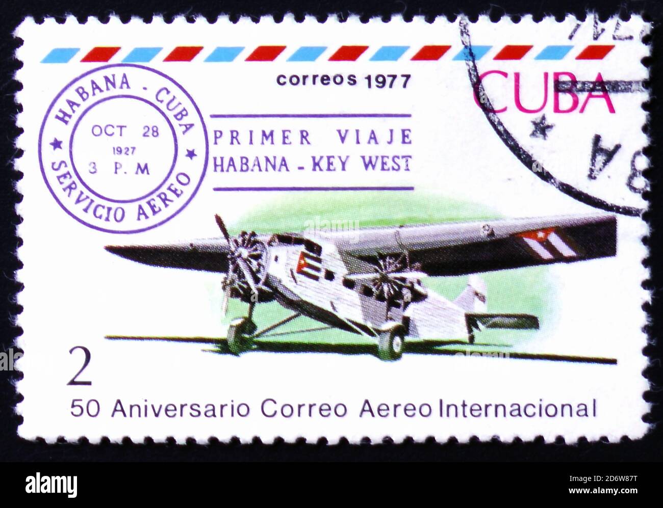 MOSCOW, RUSSIA - FEBRUARY 12, 2017: A stamp printed in Cuba shows Three ...