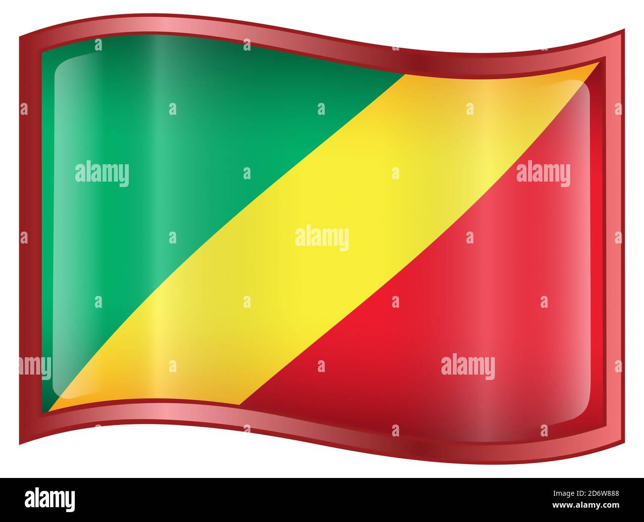 Republic of the Congo Flag icon Stock Photo - Alamy