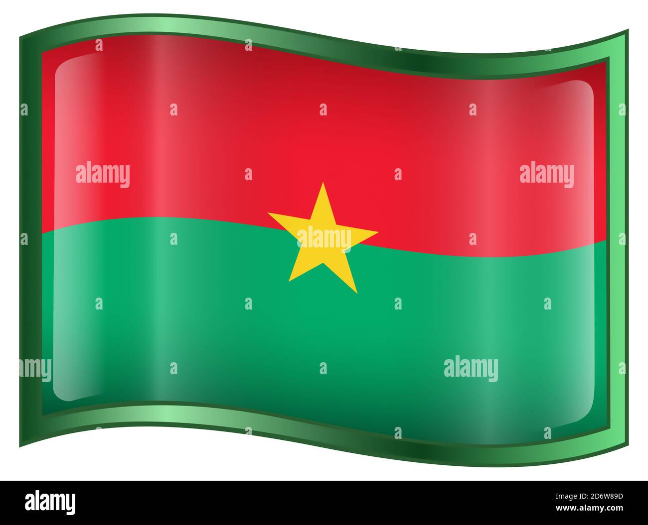 Burkina Faso flag icon Stock Photo - Alamy