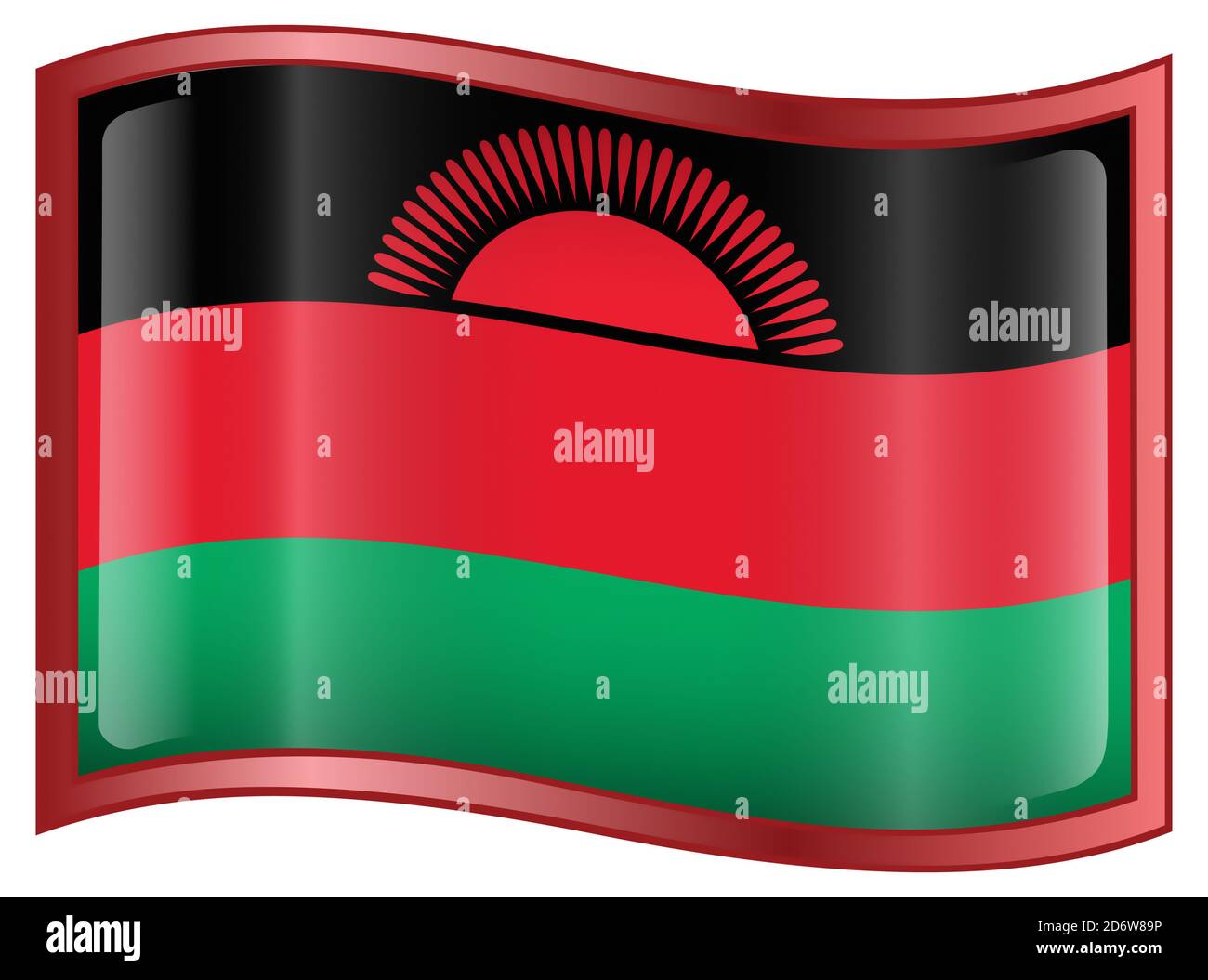 Malawi Flag icon Stock Photo - Alamy