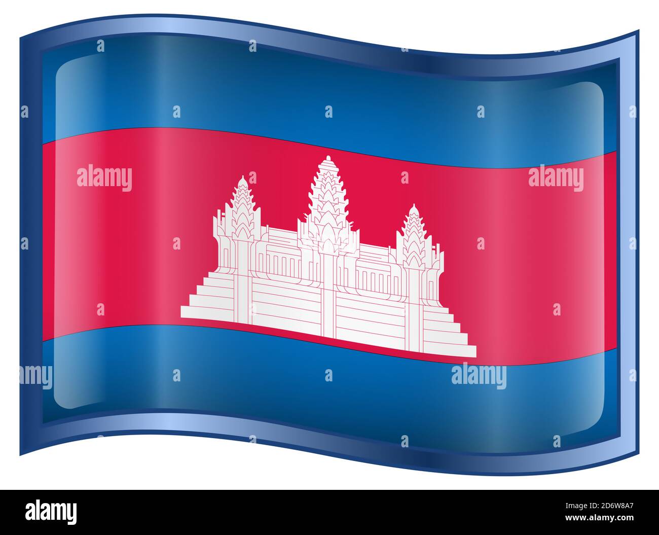 Cambodia flag icon Stock Photo - Alamy