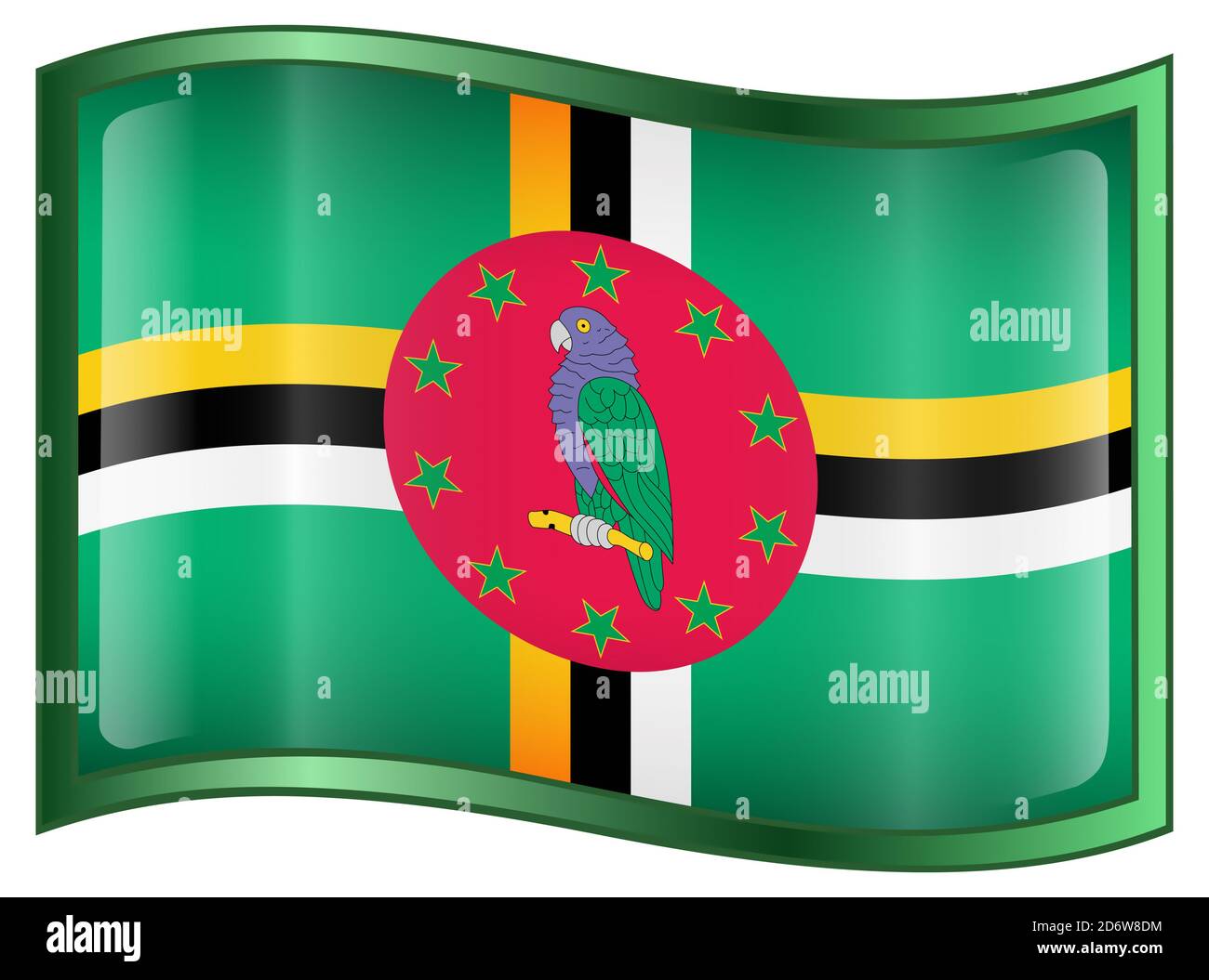 Dominica flag icon Stock Photo - Alamy