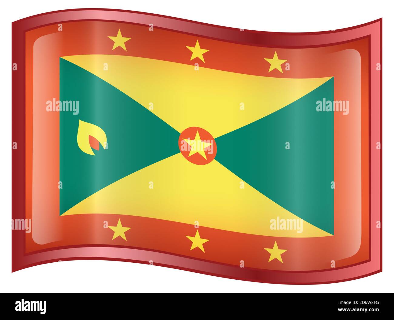 Grenada flag icon Stock Photo - Alamy