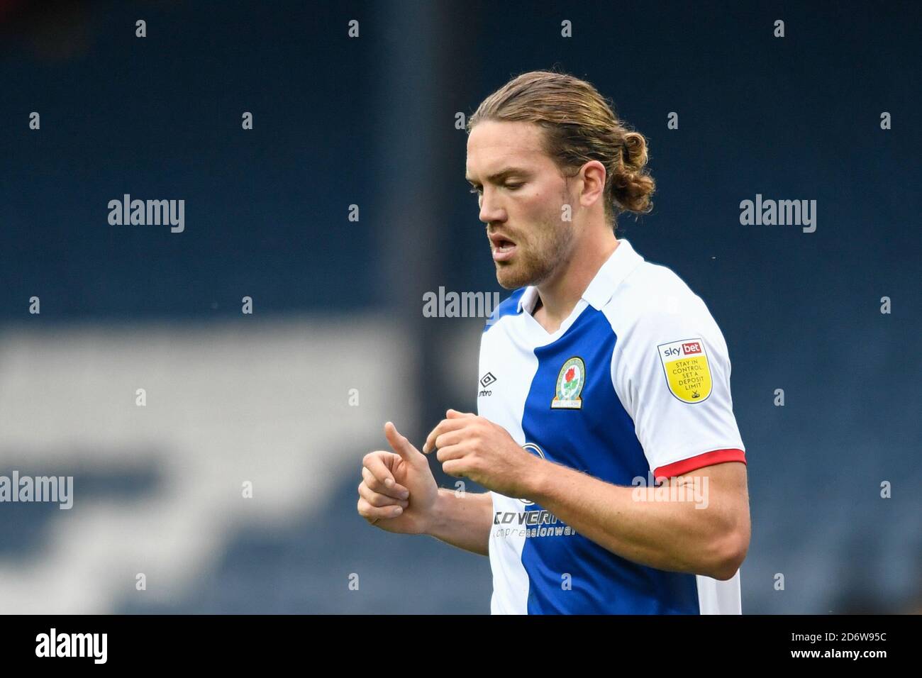 Sam Gallagher (9) of Blackburn Rovers in action during the game Stock ...