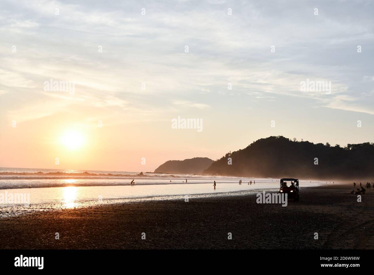 sunset on beach, photo as a background Stock Photo - Alamy