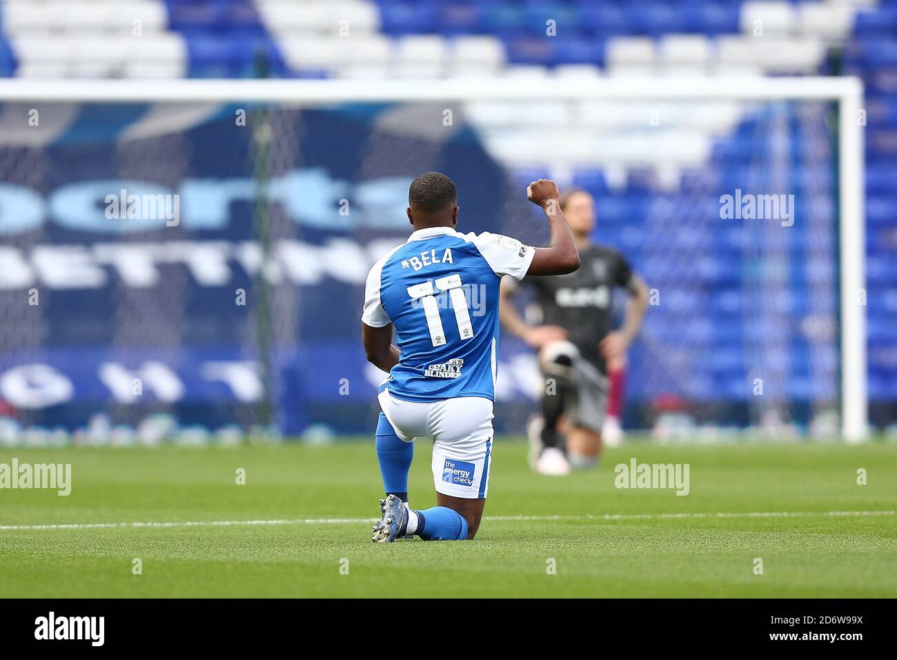 Jeremie Bela (11) of Birmingham City takes a knee Stock Photo - Alamy