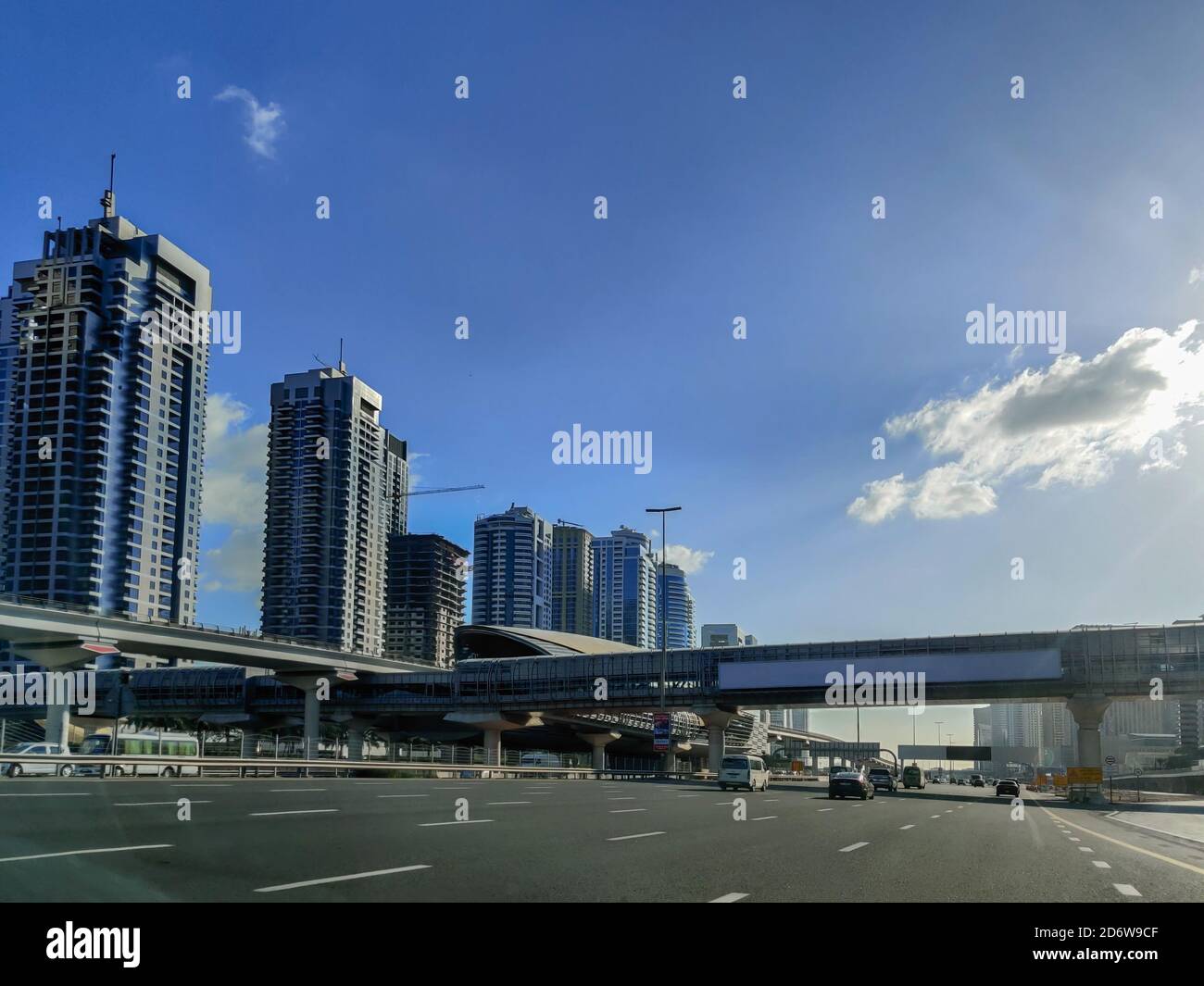 View of the iconic Sheikh Zayed road Skyscrapers and landmarks - Most ...