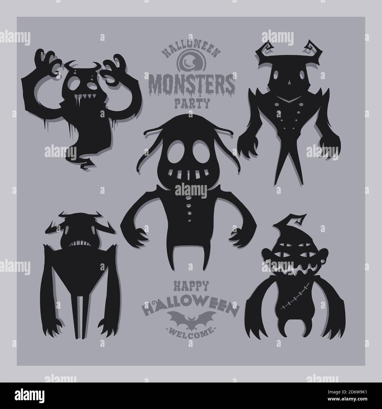 Vector monsters Stock Vector Images - Alamy