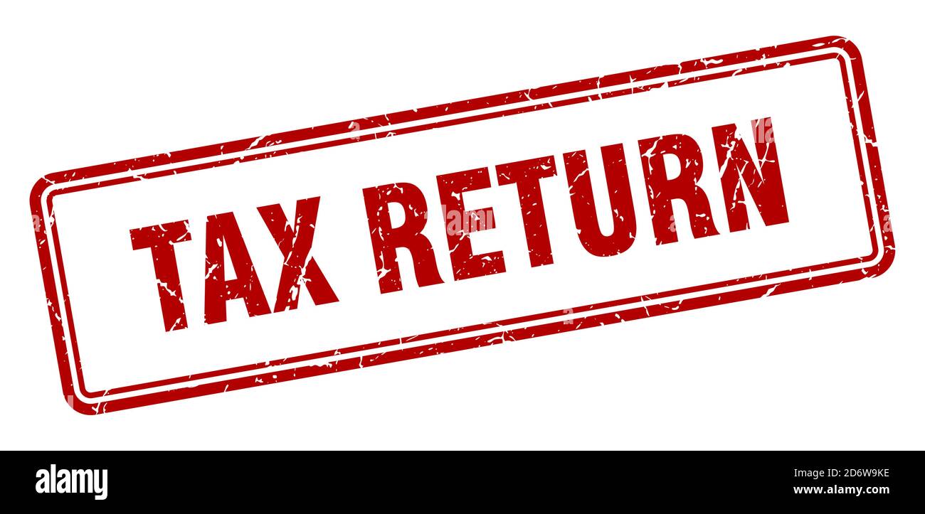 tax return stamp. square grunge sign isolated on white background Stock ...