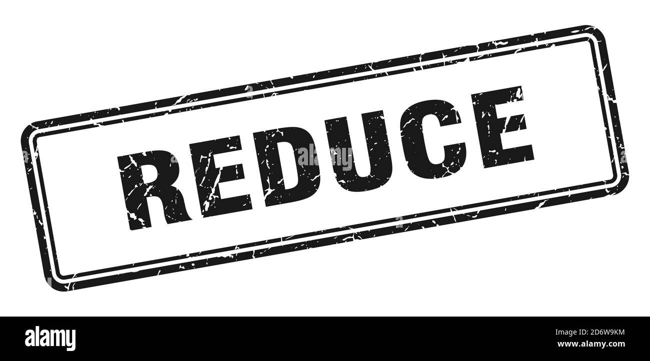 reduce stamp. square grunge sign isolated on white background Stock ...