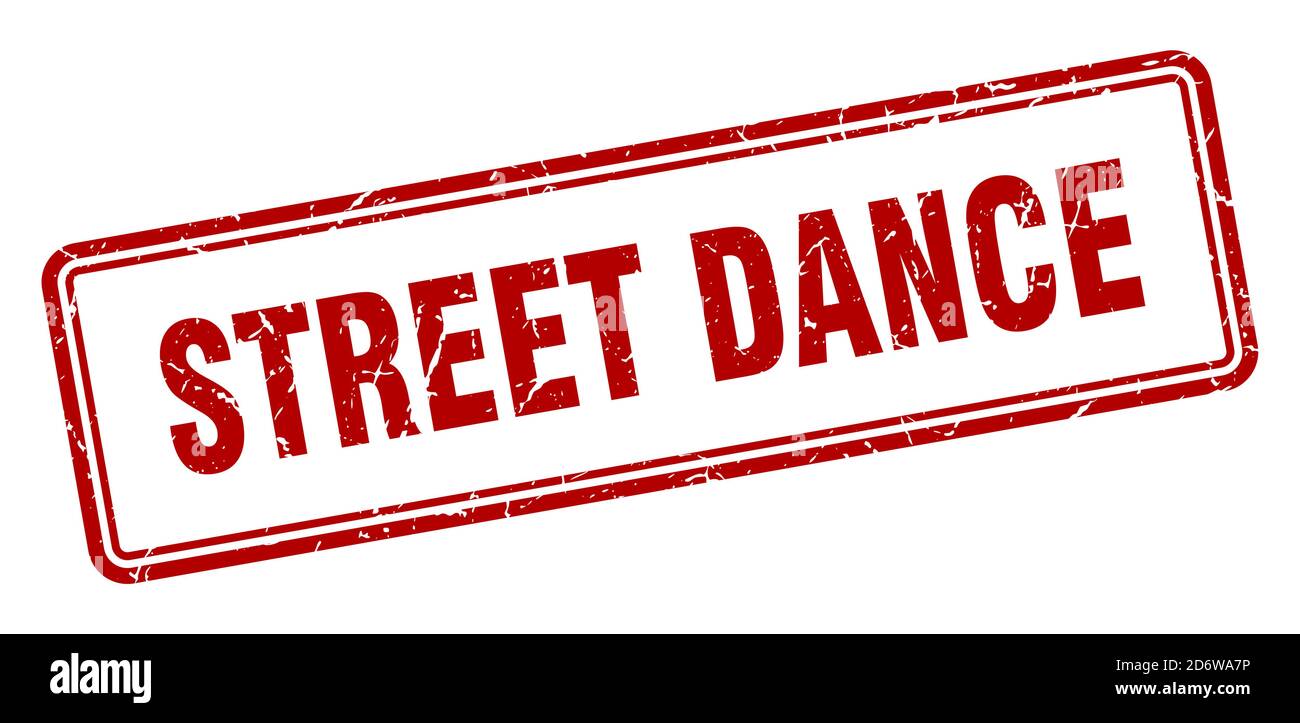 street dance stamp. square grunge sign isolated on white background ...