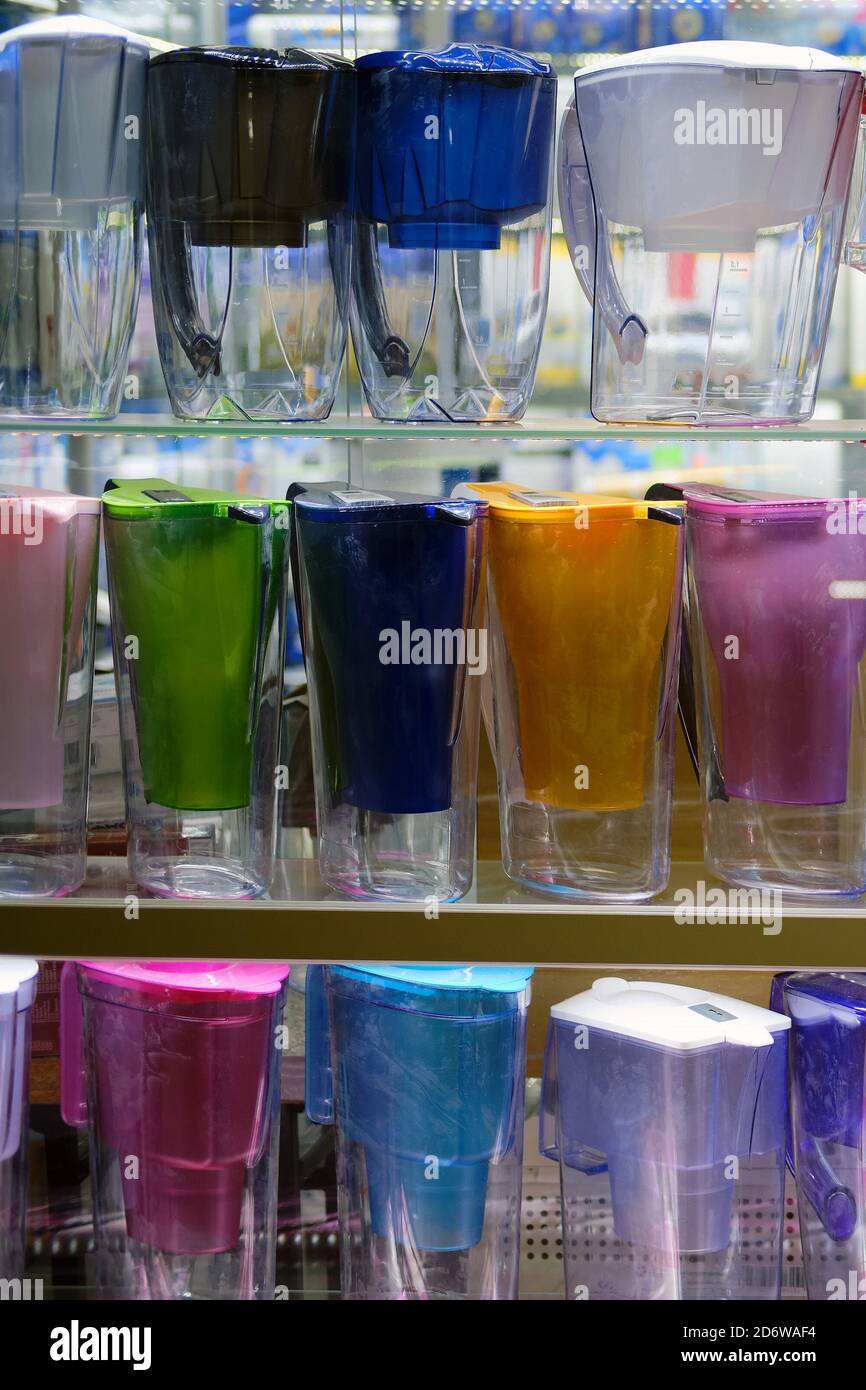 Sale water filters on the shelf in the store Stock Photo - Alamy