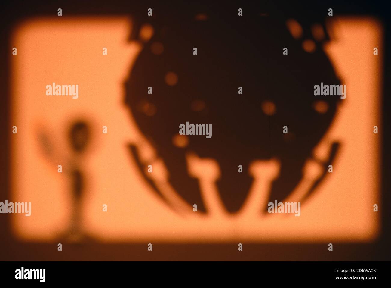 The alien shadow and the spaceship, the concept of contact. UFO ...