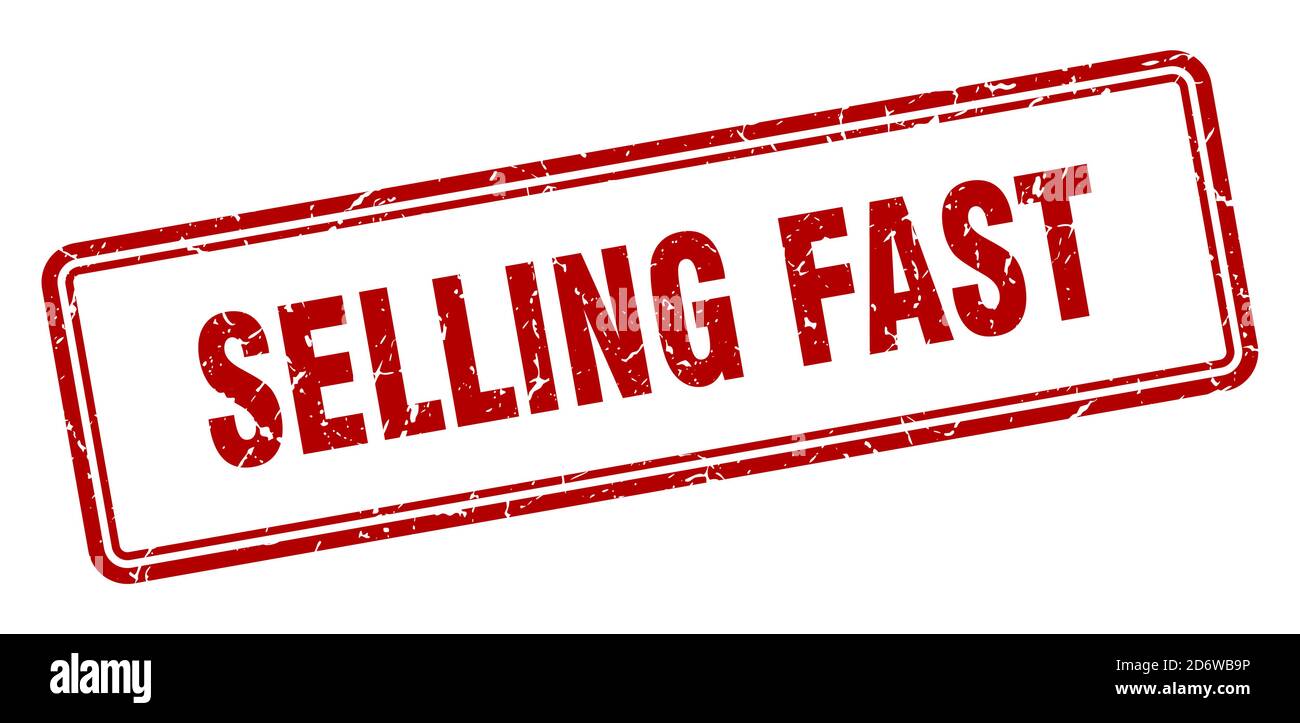 selling fast stamp. square grunge sign isolated on white background ...