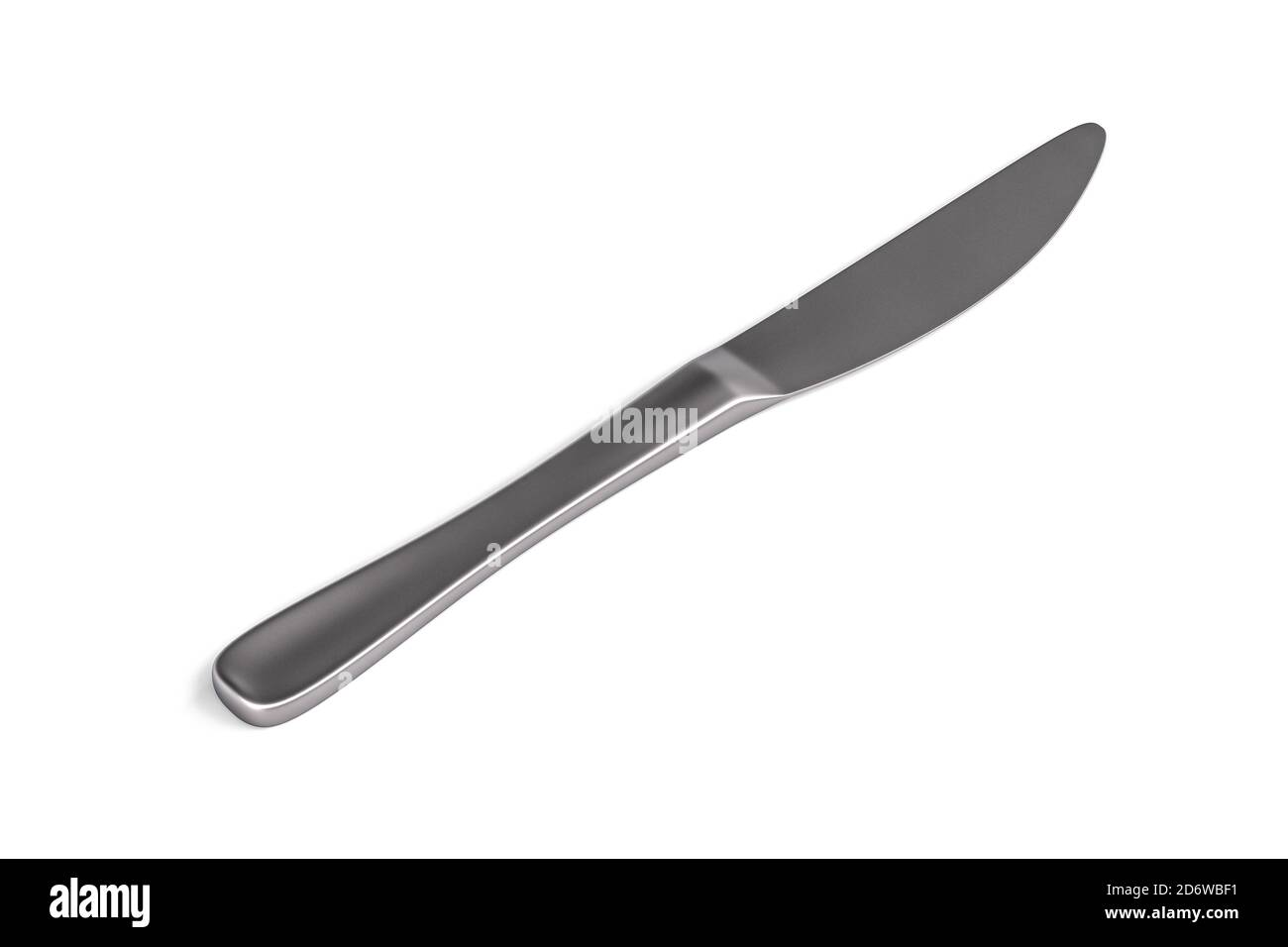 Stainless steel knife on white background - 3D render Stock Photo - Alamy