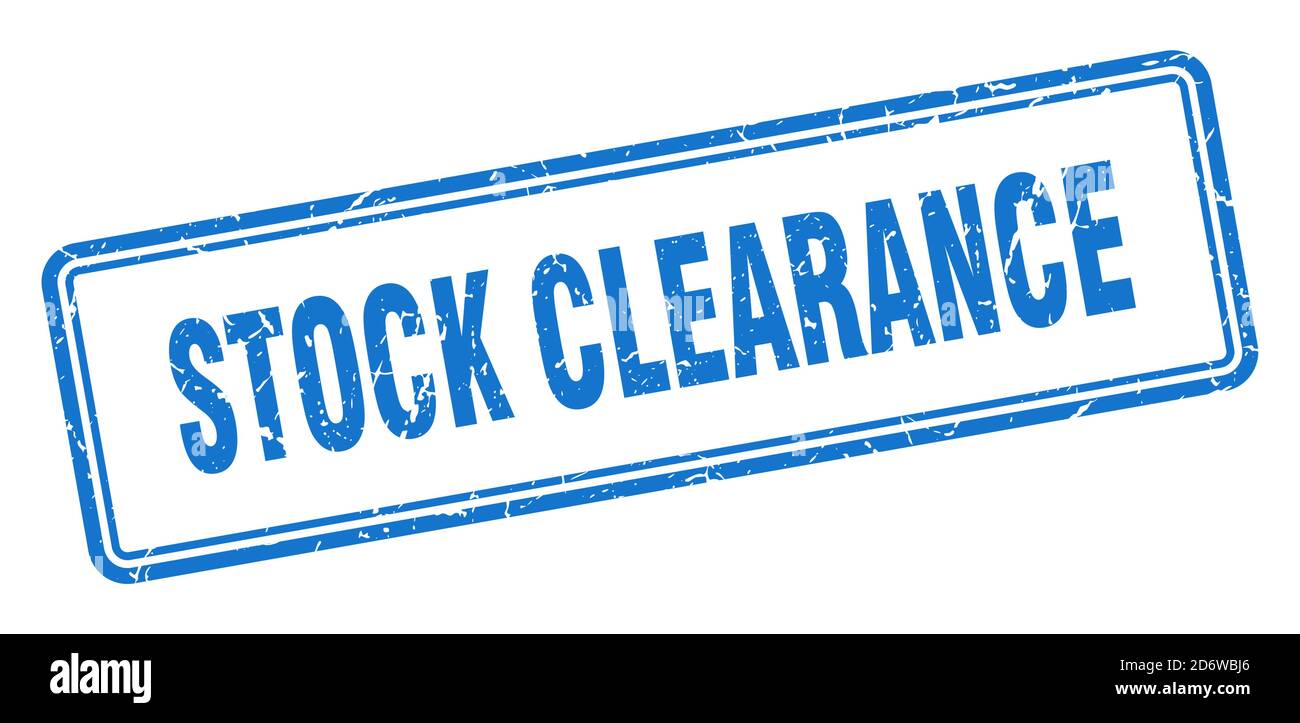 stock clearance stamp. square grunge sign isolated on white background ...