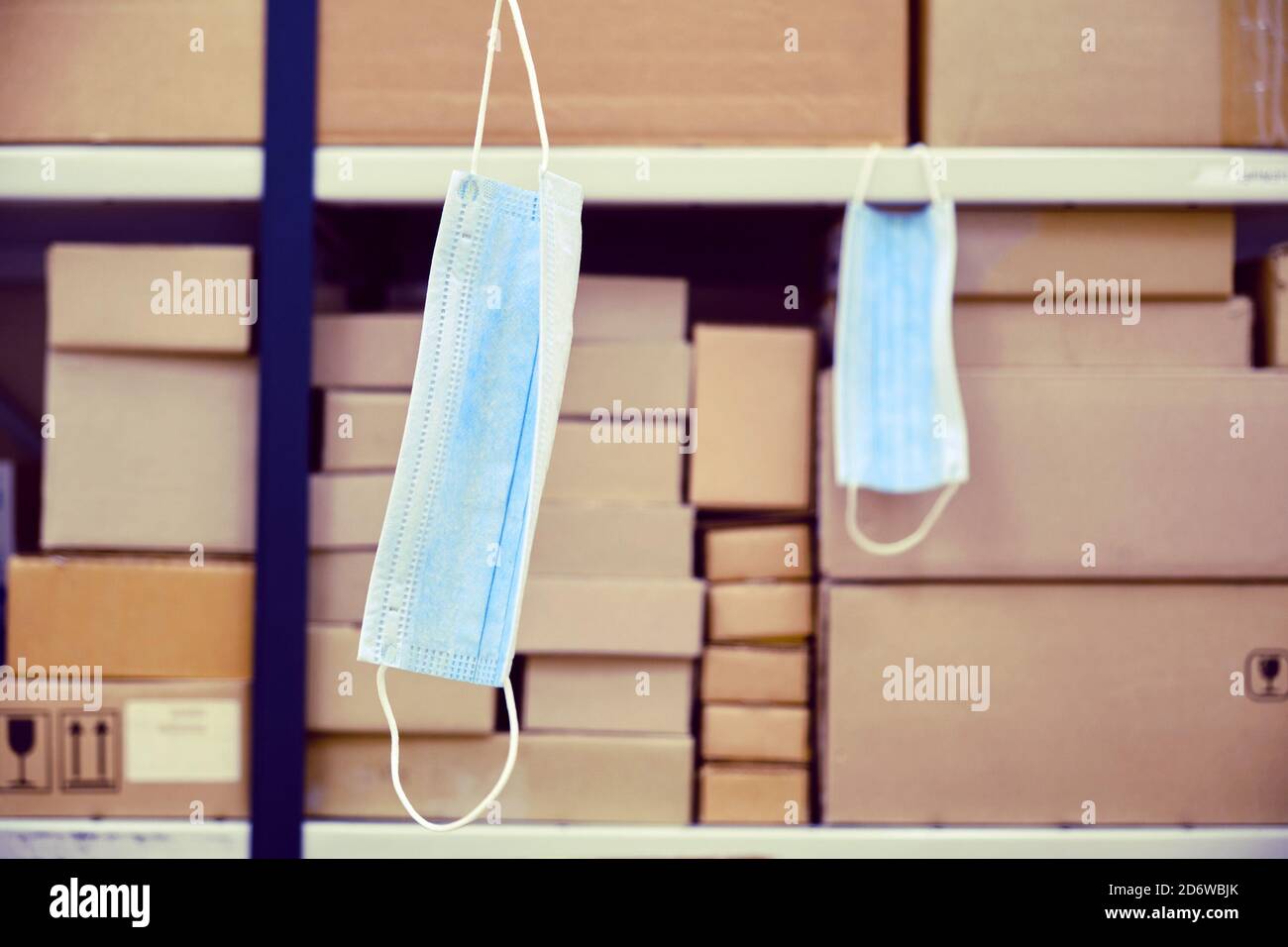 Risk of virus infection in a mailbox with boxes due to infection Stock ...