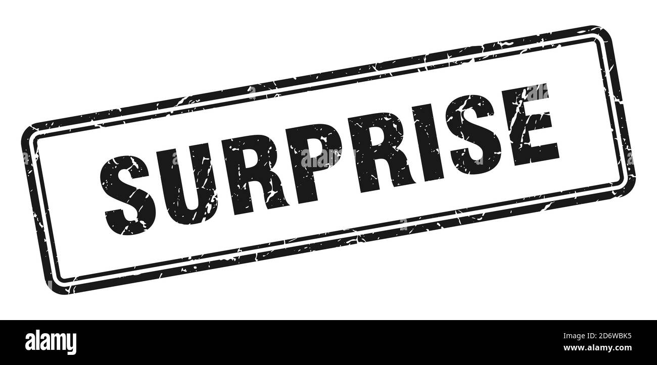 surprise stamp. square grunge sign isolated on white background Stock ...