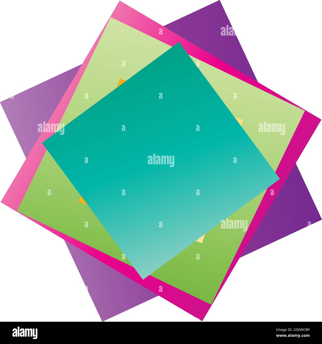 Random rotated overlapping chaotic Squares vector illustration ...