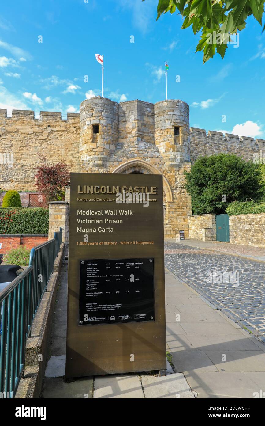 Eastgate, the main entrance to Lincoln Castle and the Castle Walls ...