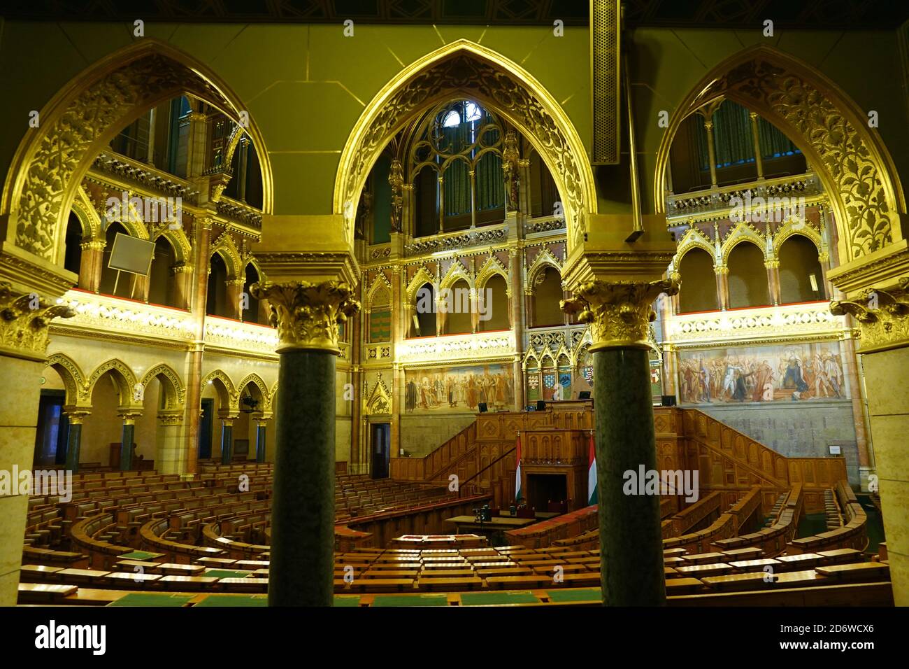 Assembly hall of the National Assembly of Hungary, Hungarian Parliament ...