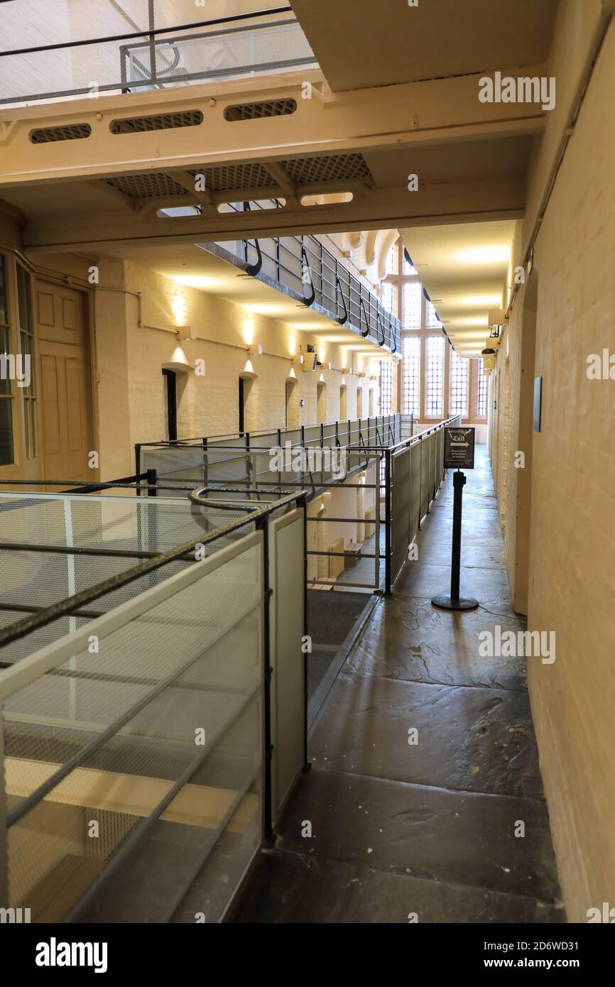 Inside the former Georgian Prison, Lincoln Castle, City of Lincoln ...