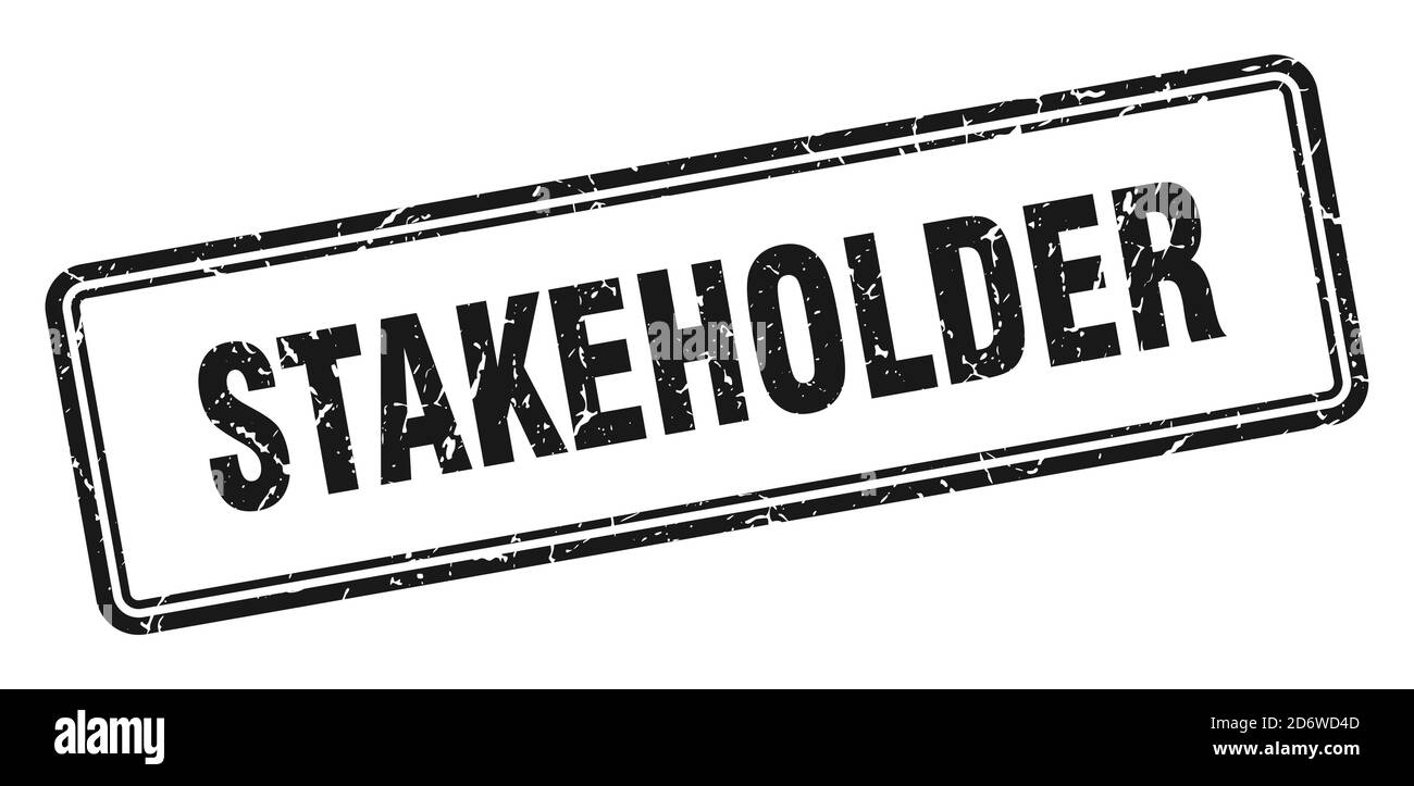 stakeholder stamp. square grunge sign isolated on white background ...