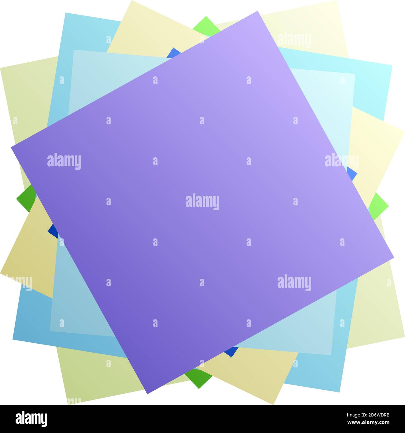 Random rotated overlapping chaotic Squares vector illustration ...
