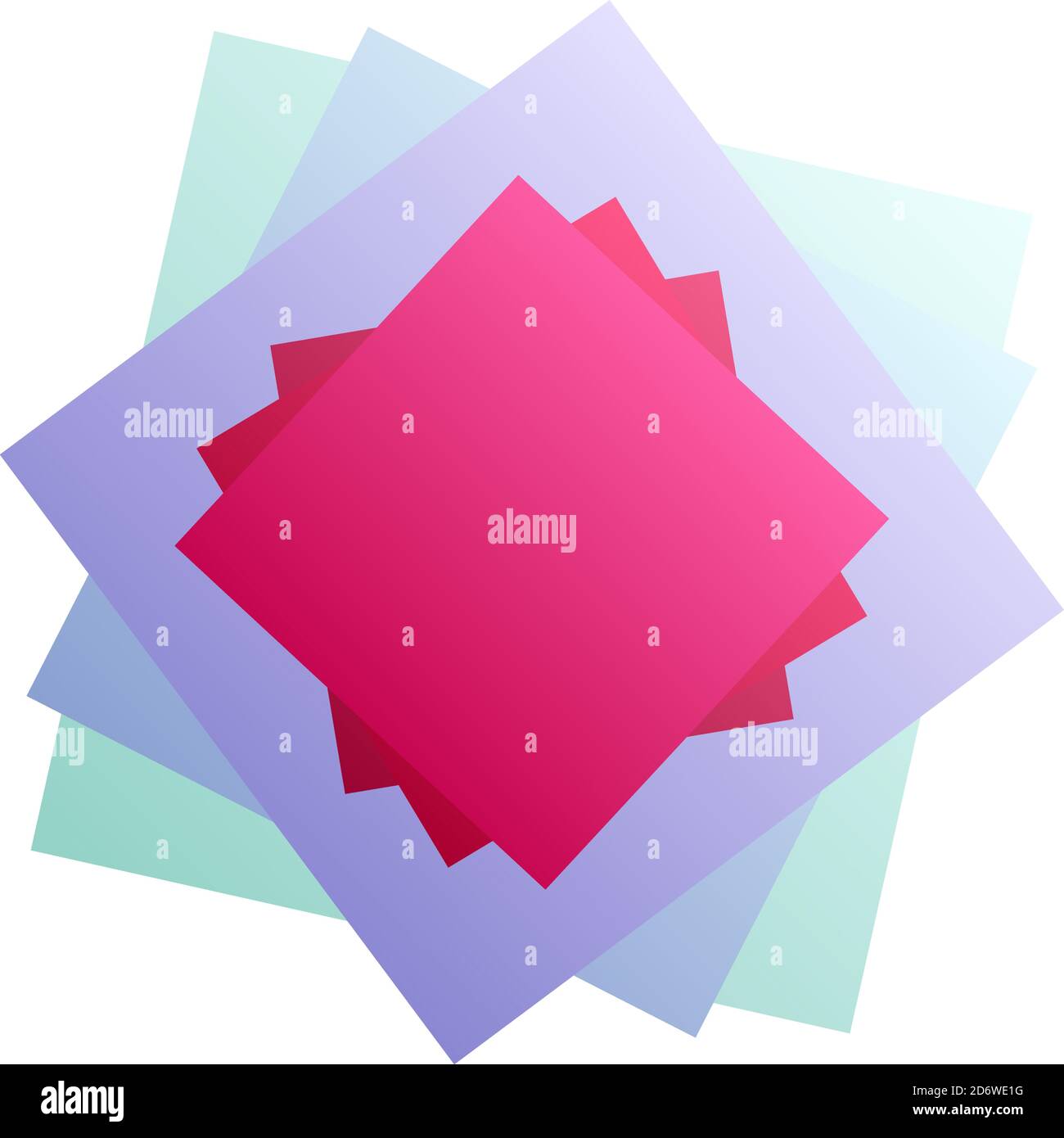 Random rotated overlapping chaotic Squares vector illustration ...