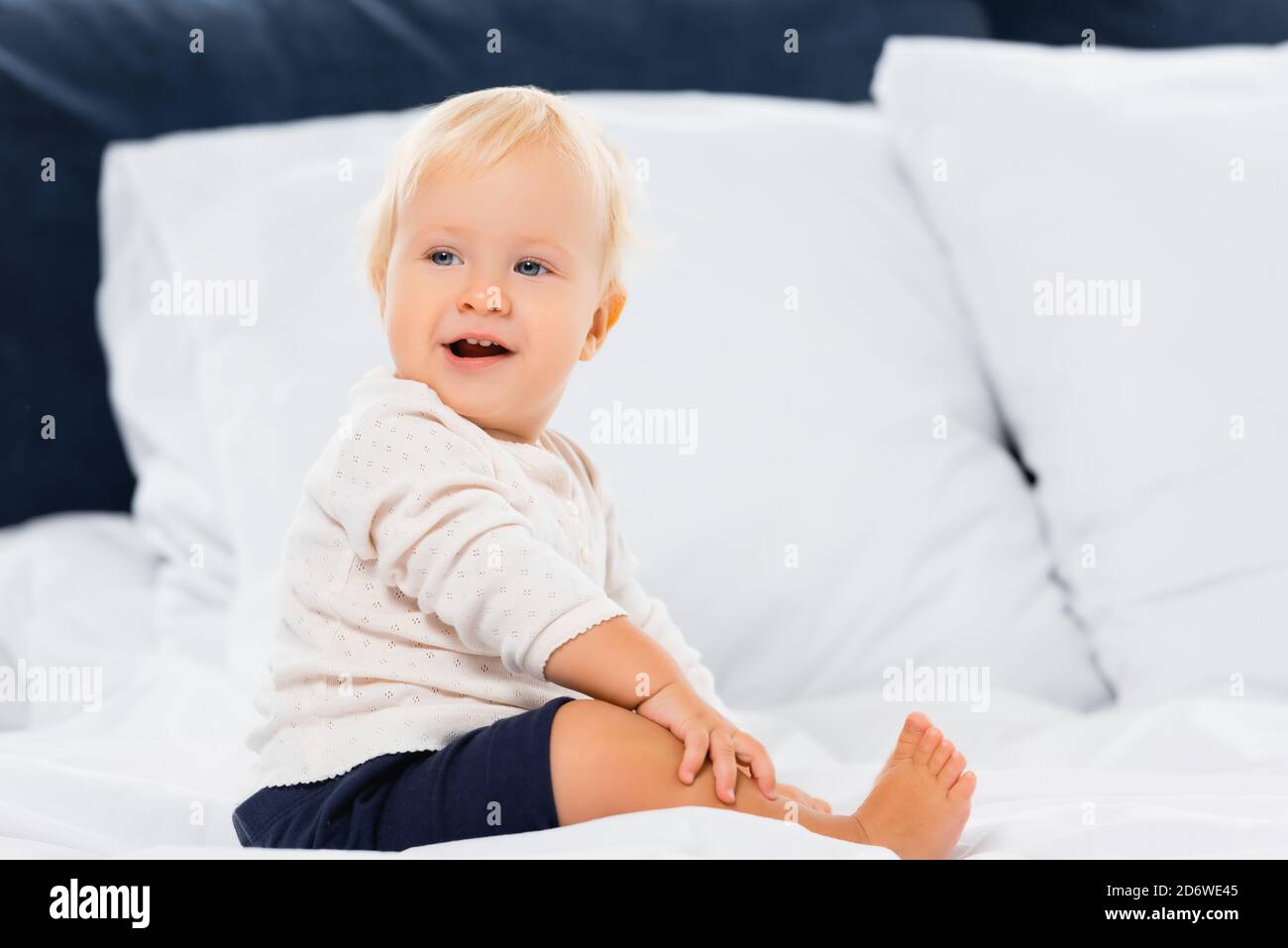 Selective focus cheerful boy hi-res stock photography and images - Alamy