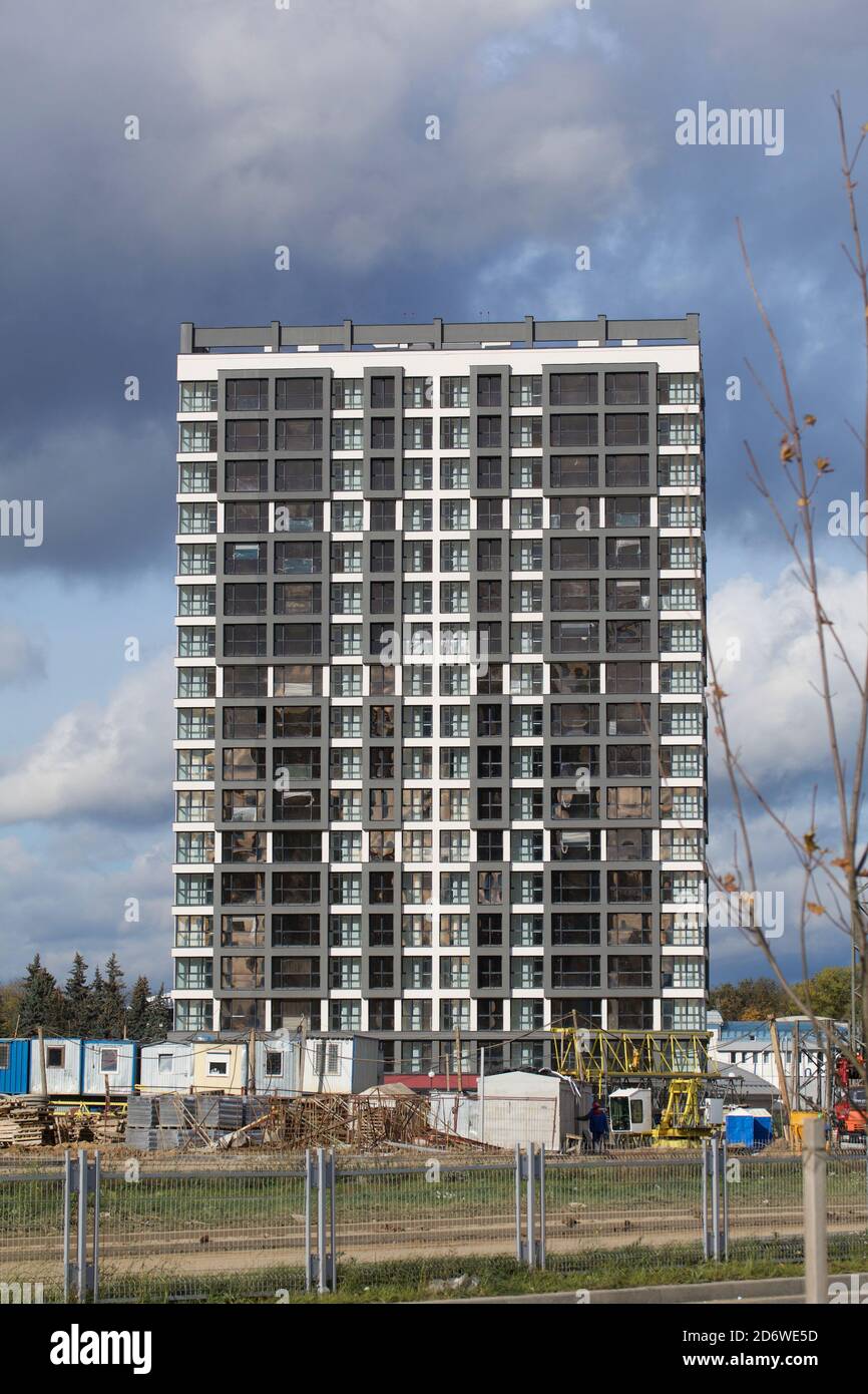 Construction of modern multi-storey buildings. New development of a ...