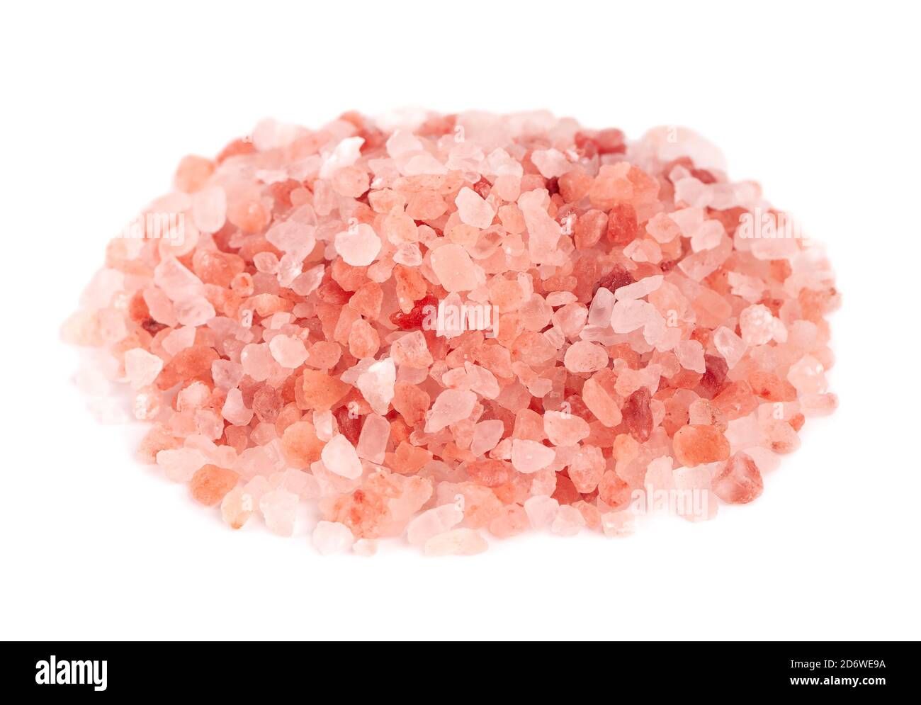 Himalayan pink salt isolated on white background. Himalayan pink salt ...