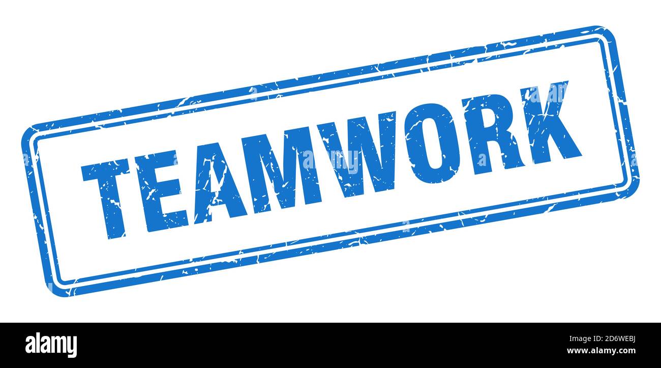 teamwork stamp. square grunge sign isolated on white background Stock ...