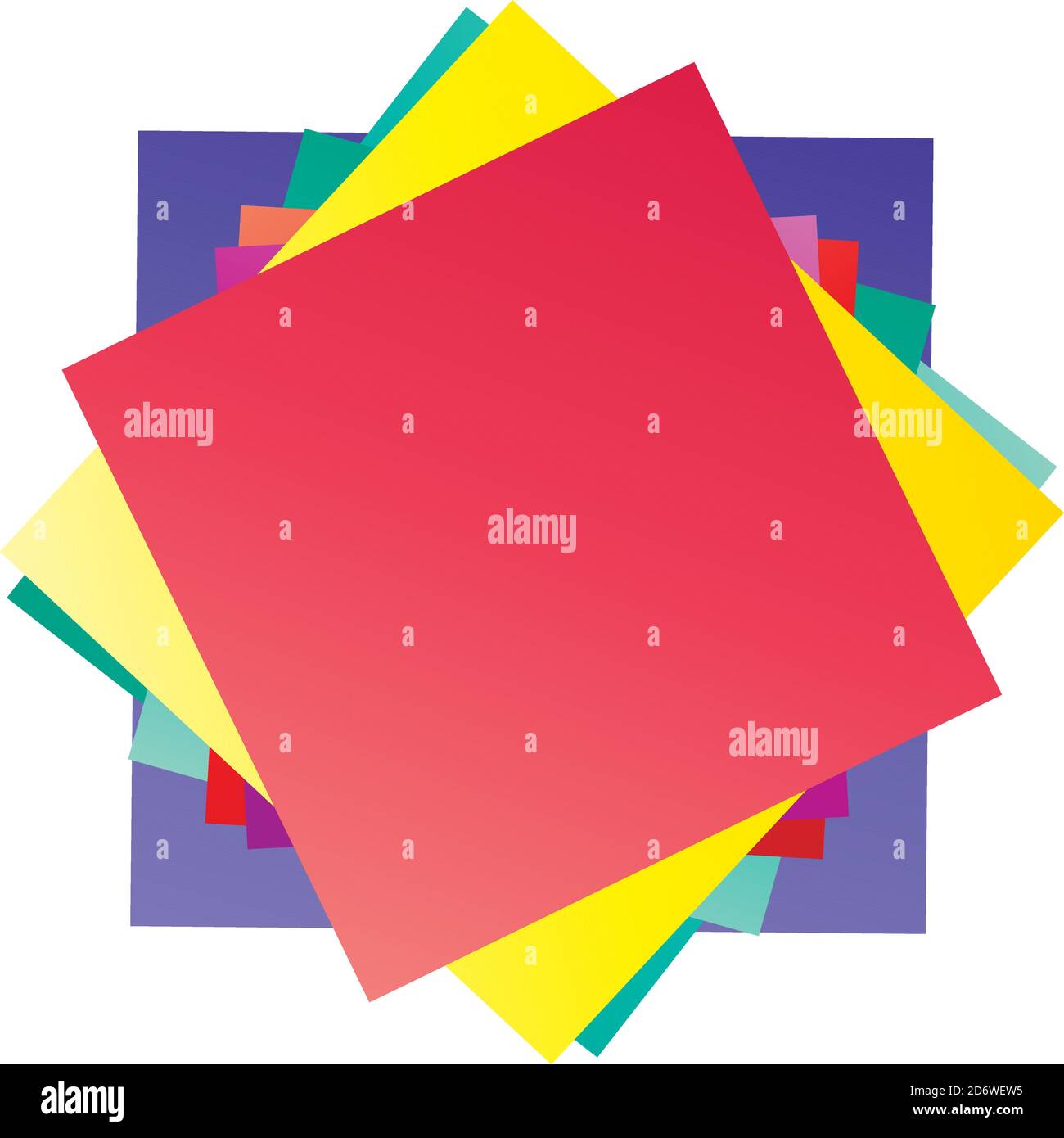 Random rotated overlapping chaotic Squares vector illustration ...