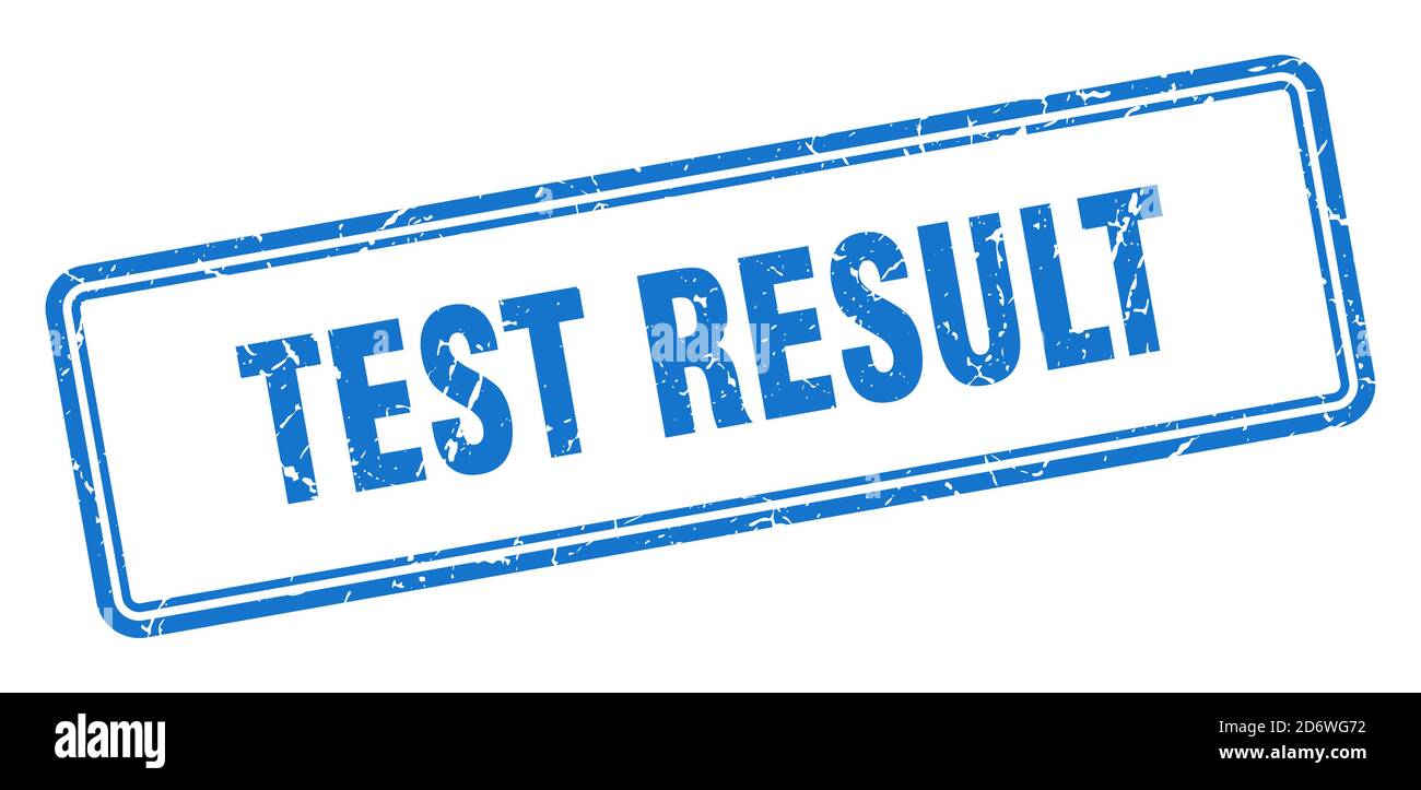 test result stamp. square grunge sign isolated on white background ...