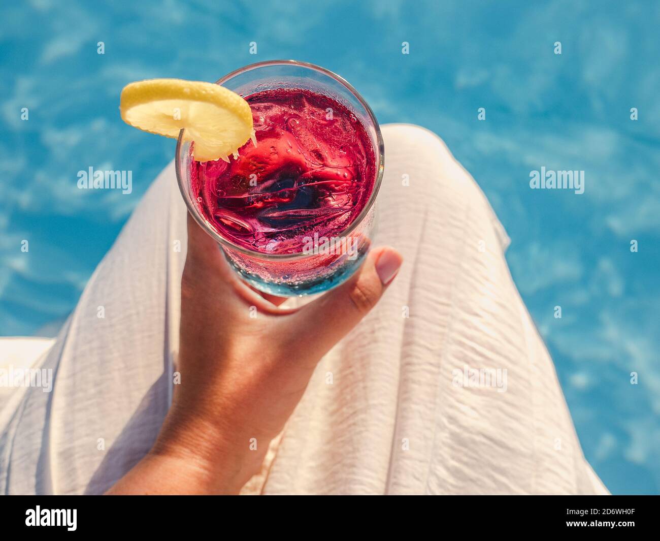 Beautiful cocktail glass. View from above, close-up Stock Photo - Alamy