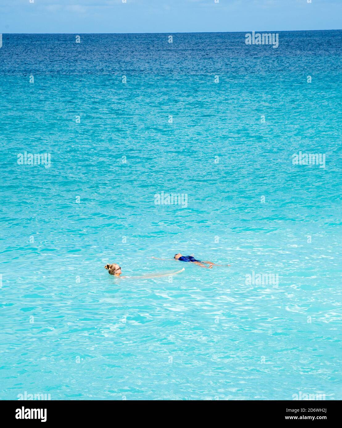 Frederiksted, St. Croix, US Virgin Islands-December 22,2019: Swimmers ...