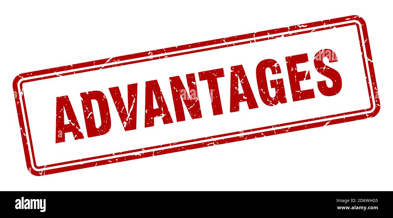 advantages stamp. square grunge sign isolated on white background Stock ...