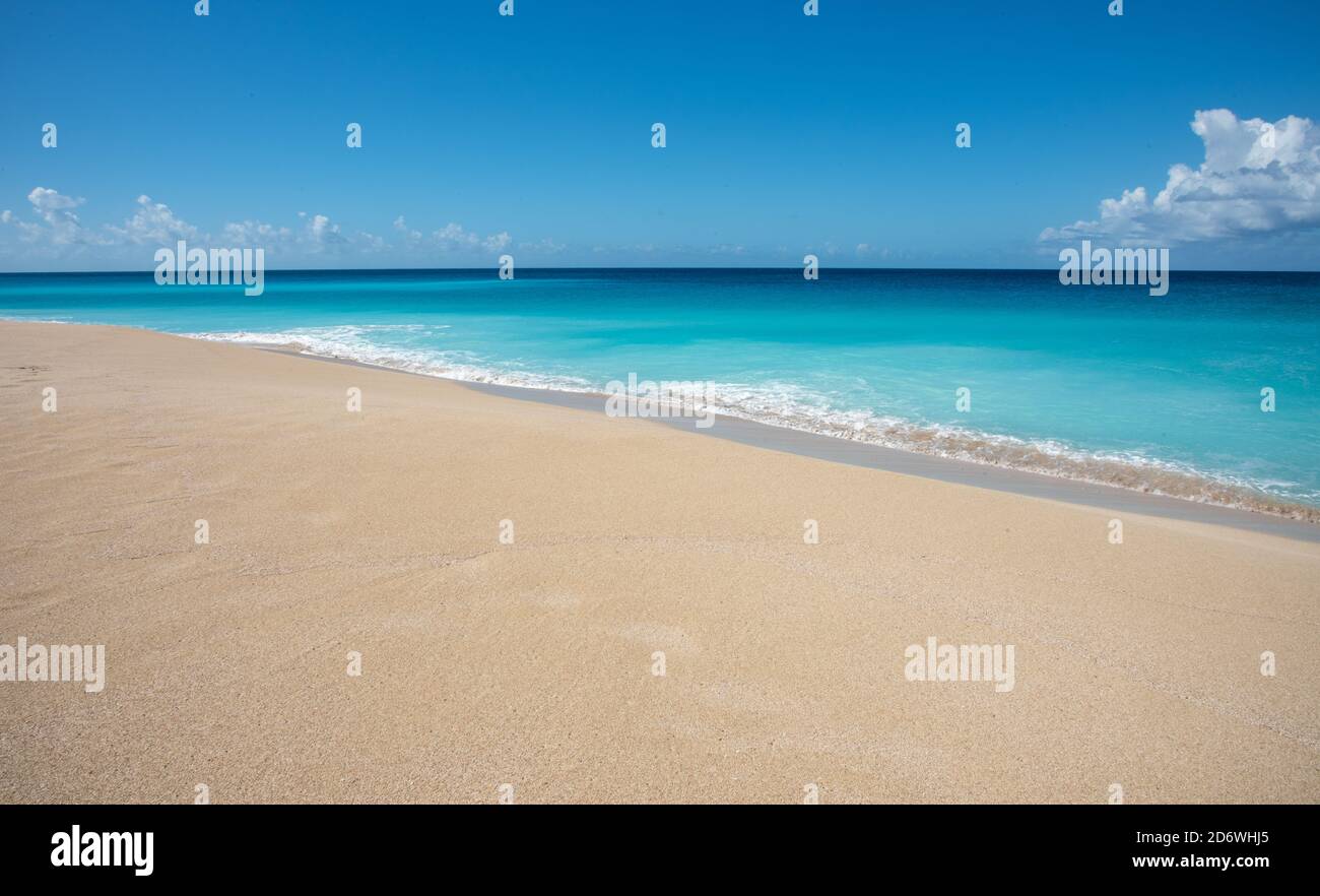 Stunning Caribbean Sea waters at Sandy Point beach area in Frederiksted ...