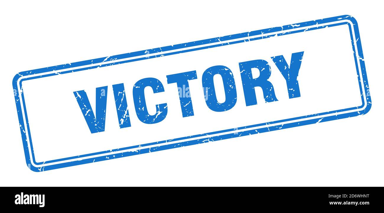 victory stamp. square grunge sign isolated on white background Stock ...