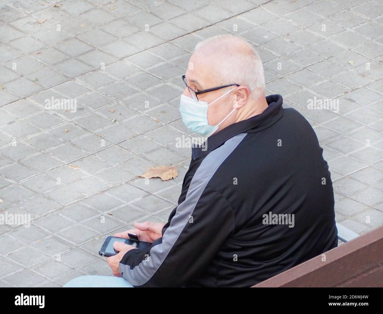 People in the street wrong mask on Stock Photo - Alamy