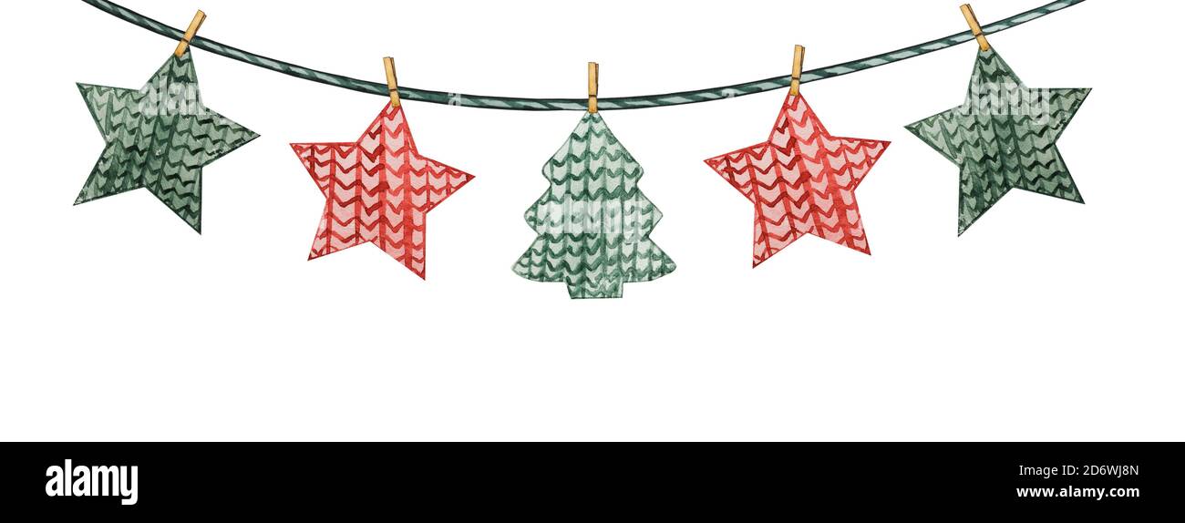 Holiday decorations in the form of colorful flags Stock Photo - Alamy