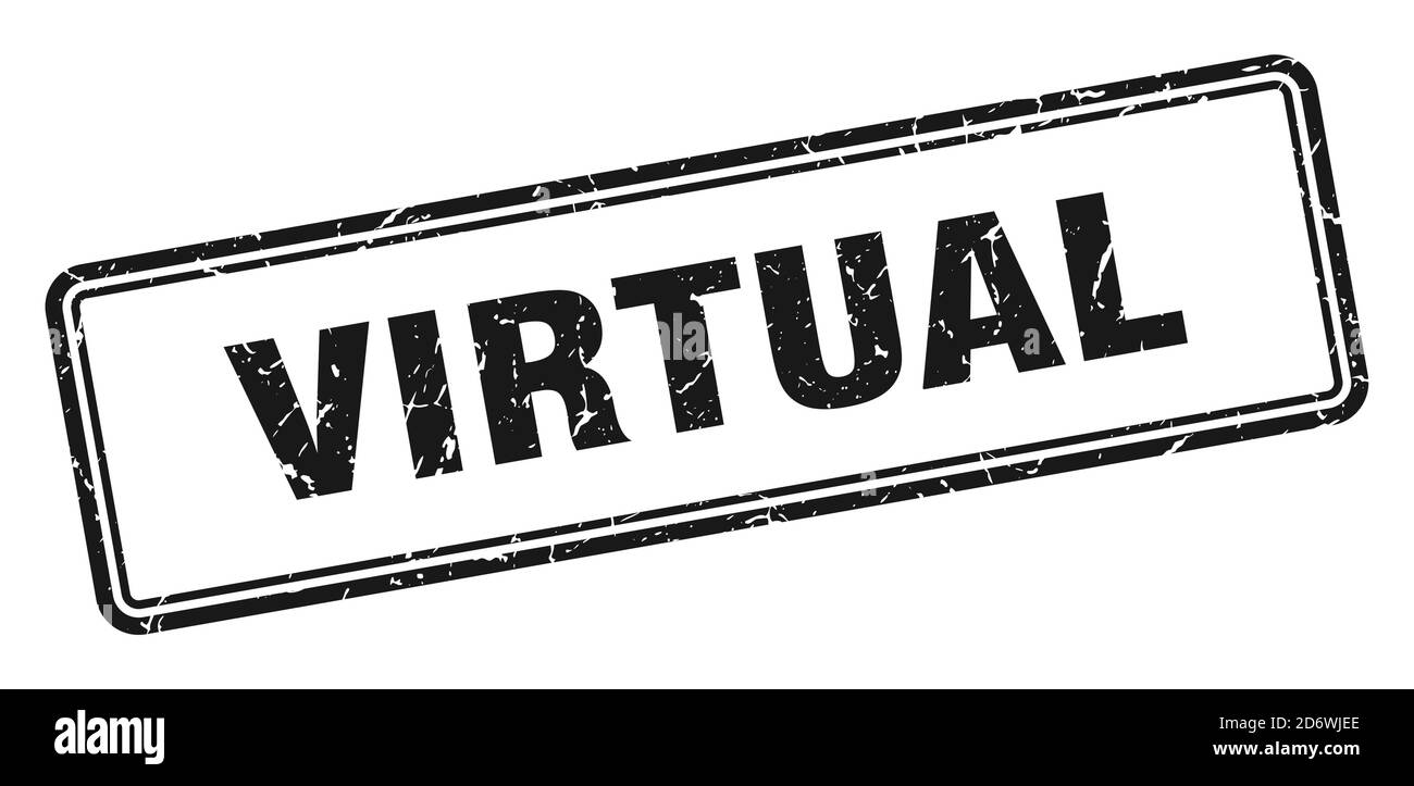 virtual stamp. square grunge sign isolated on white background Stock Vector Image & Art - Alamy