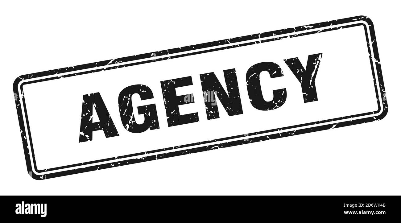 Agency square grunge stamp hi-res stock photography and images - Alamy